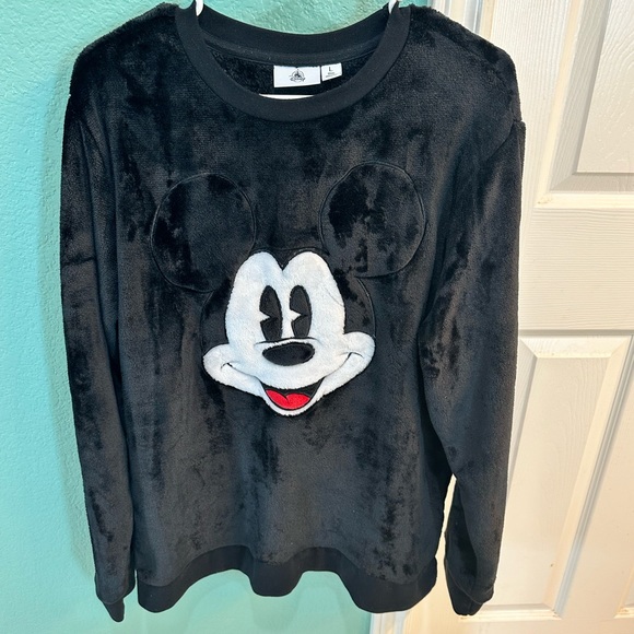 Disney | Tops | Mickey Mouse Fuzzy Sweatshirt | Poshmark